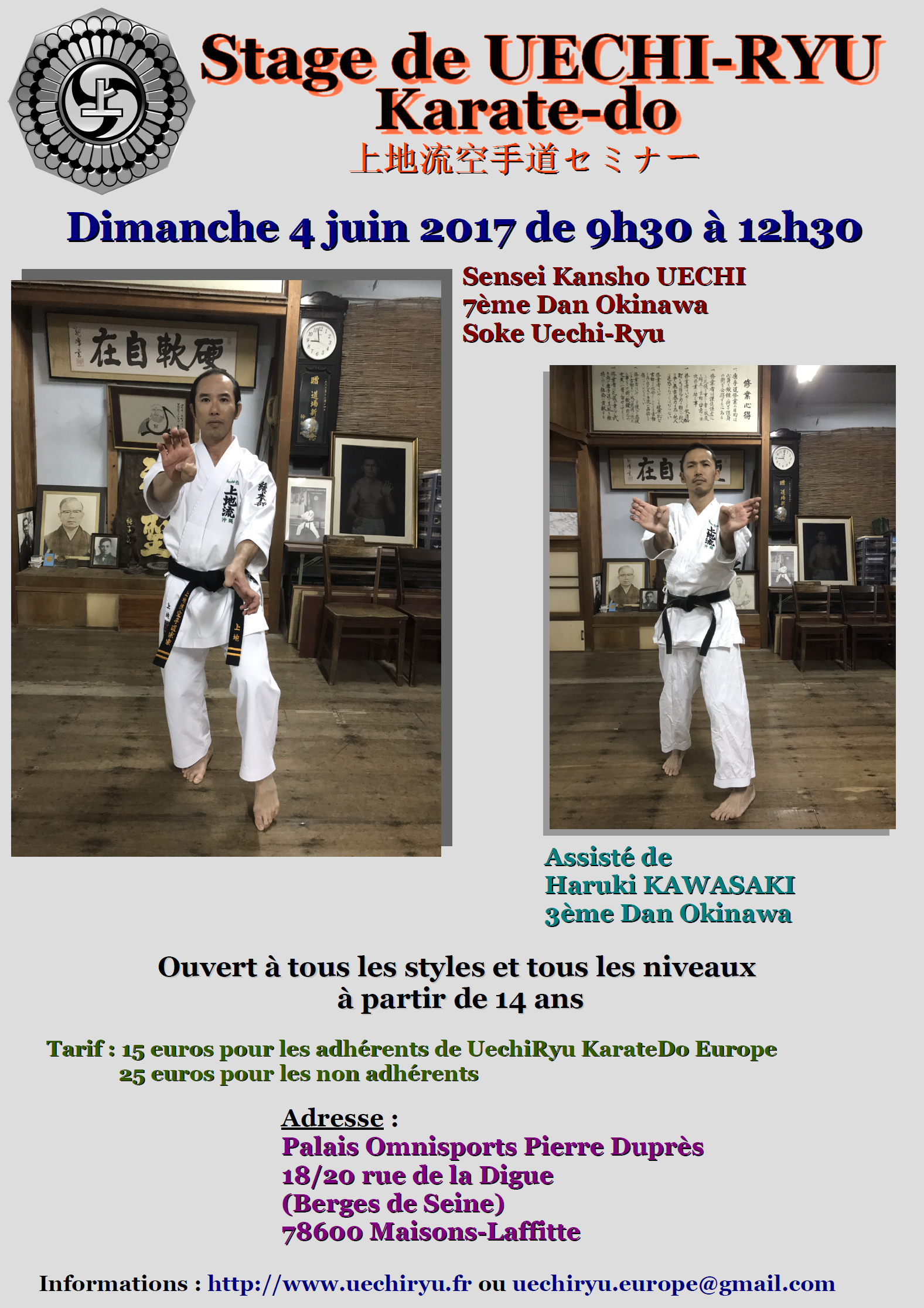 [Annonce] Stage exceptionnel de Uechi-ryu dirigé par le Soke Uechi-Ryu ...